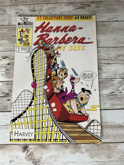 Hanna Barbera Giant Size 1 Double Cover Fred Flintstone Yogi Vf Cond