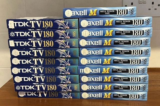 JOB LOT 19 Maxell E-180M /TDK E-180 VHS VIDEO TAPES 3 hr USED SOLD AS ...