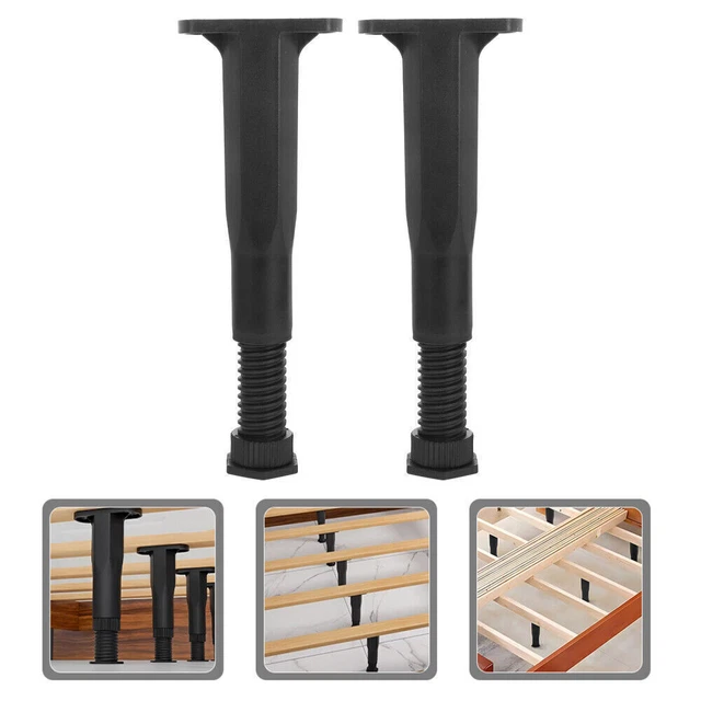 4X ADJUSTABLE RETRACTABLE Bed Legs Heavy Duty Bed Center Frame Slat ...