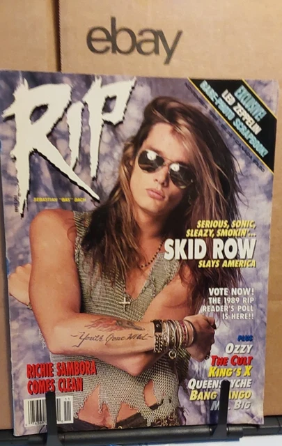 RIP MAGAZINE NOVEMBER 1989 Skid Row centerfold Ozzy article, Led ...