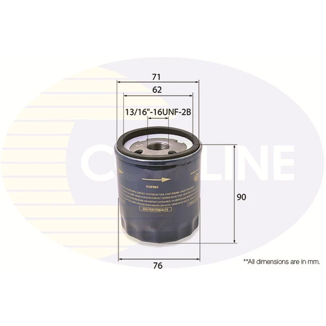 OIL FILTER FOR Rover MG MG ZS 2.0 TD Comline AHU2880 CDU1268 GFE280 ...
