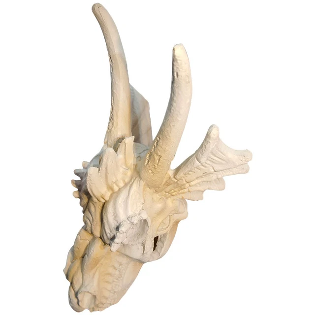 DRAGON SKULL AQUARIUM Decor Resin Ornament Fish Tank Shrimp Hideout ...
