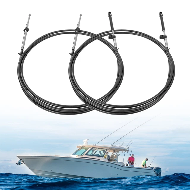 2PCS 12FT OUTBOARD Throttle Cable Gen I Control Shift Cables For ...