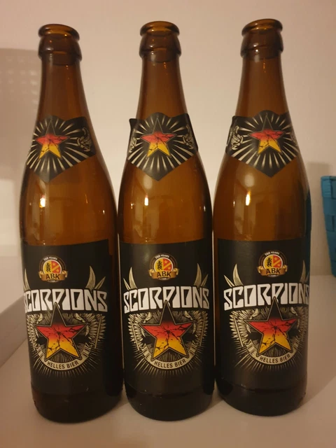 LEERE BIERFLASCHE SCORPIONS helles Lagerbier lim. Ed. Aktienbrauerei ...