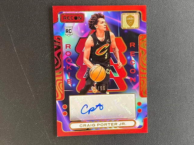CRAIG PORTER JR. 2023-24 Recon autografo RC Cleveland Cavaliers 99/99 ...