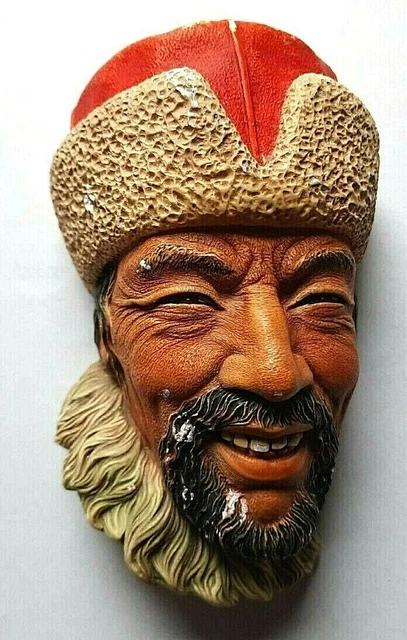 VINTAGE BOSSONS ENGLAND Chalkware 1966 Himalayan Figure Head Wall ...