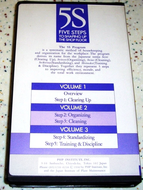 5S FIVE STEPS To Shaping Up The Shop Floor Takashi Osada VHS Organizing ...