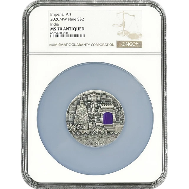 2020 2 OZ INDIA Silver Coin MS 70 Imperial Art - Niue £321.45 - PicClick UK
