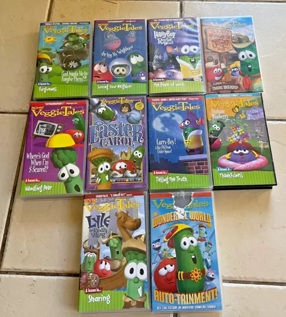 VEGGIE TALES VHS X10 Animated Childrens Morals Christian Educational ...