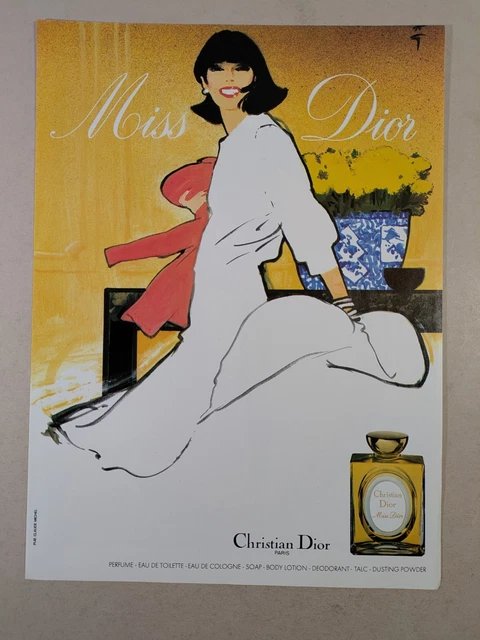 CHRISTIAN DIOR MISS Dior Perfume Original 1980s Paper Magazine Advert £ ...