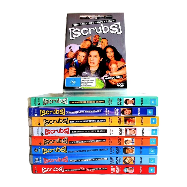 SCRUBS COMPLETE SERIES, Seasons 1-9 DVD US Medical Comedy Gift Set ...