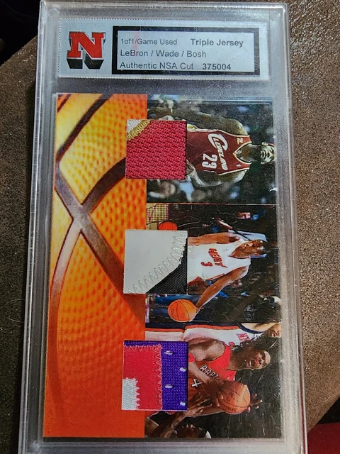 PATCH TRIPLE MAILLOT Porté Jeu Lebron James/Dwayne Wade/Chris Bosh 1️⃣ ...