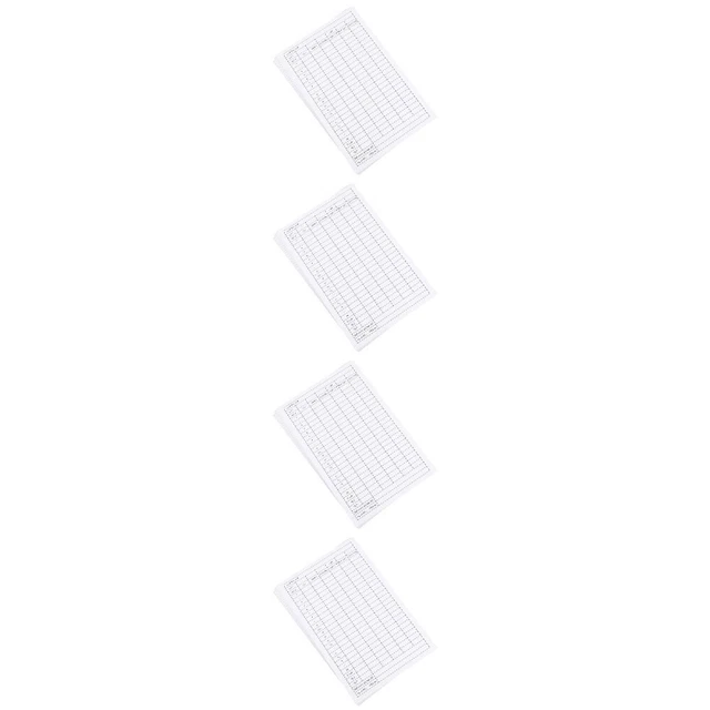 4 COUNT COATED Paper Score Cards Scorecard Record Competition Man £18. ...