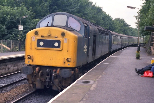BRITISH RAIL CLASS 40 New Mills Central Derbys Rail Photo £1.49 ...