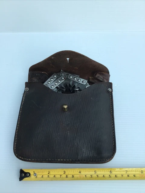 VINTAGE WW2 MILITARY Folding Trench Saw With Tools In Leather Case ...