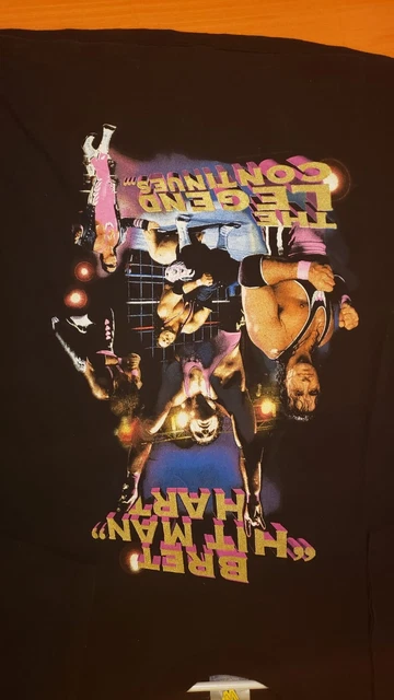 1997 WWF WWE Bret Hitman Hart Double Sided Original Shirt Legend ...