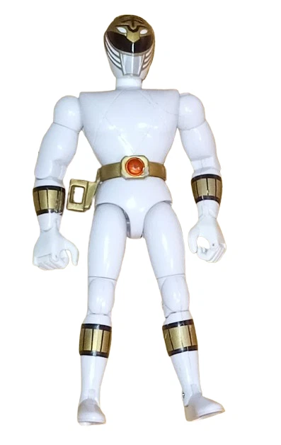 MIGHTY MORPHIN POWER Rangers White Ranger 8" Action Figure 1993 Bandai ...