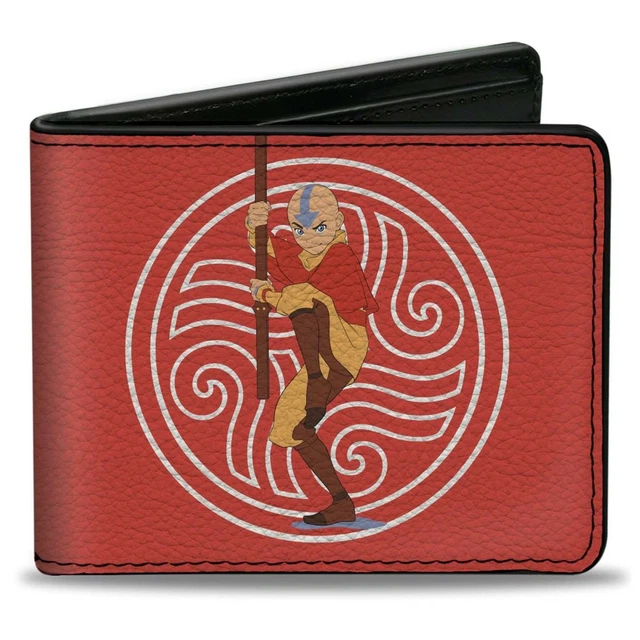 BI-FOLD WALLET AVATAR the Last Airbender Aang Staff Pose and Elements ...