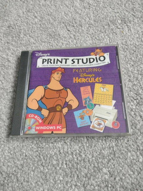 DISNEYS PRINT STUDIO Featuring Hercules Windows Pc Cd Rom £2.28 ...