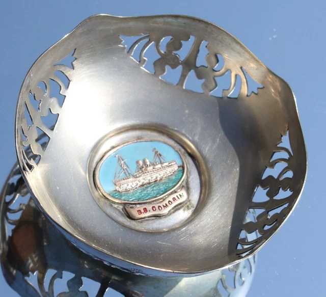 P&O LINE SS Comorin Sold Onboard 3" Fine Enamel Portait Pin Dish C-1920 ...