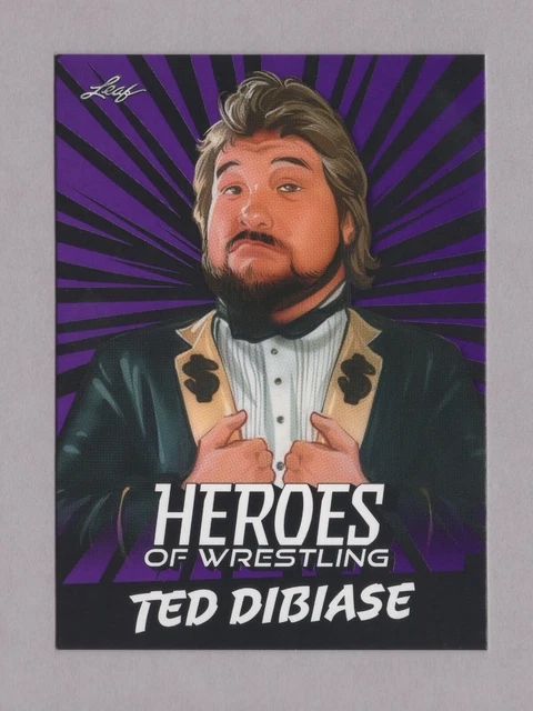 TED DIBIASE 2023 Leaf Heroes of Wrestling WWE violet parallèle B-10 EUR ...