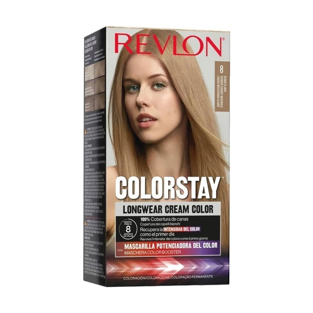 REVLON COLORSTAY LONGWEAR Cream Color - Hair Dye n.8 Natural Light ...