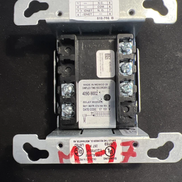 SIMPLEX 4090-9002 Addressable RELAY Module FIRE ALARM HVAC CONTROL ...