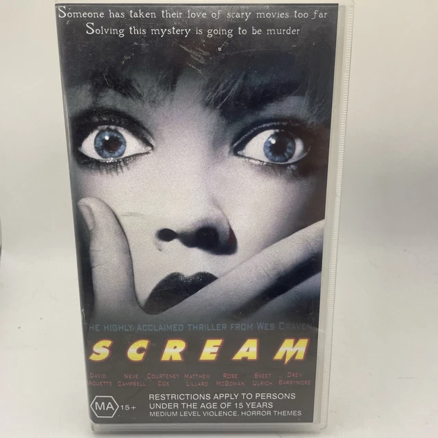 VINTAGE ORIGINAL 1996 Scream VHS Movie Horror Film Tape Free Post Aus ...