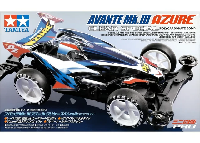 TAMIYA 95464 MINI 4WD AVANTE Mk.III AZURE CLEAR SPECIAL (POLYCARBONATE ...