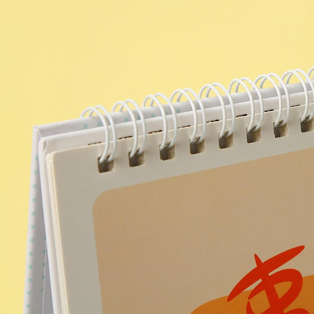2024 CALENDAR CUTE Desktop Note Coil Calendar Book Office School ...