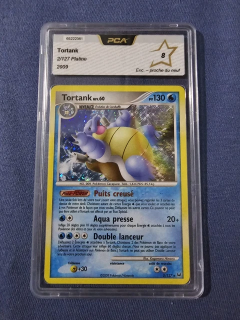 CARTE POKÉMON TORTANK 2/127 PCA 8 holo reverse platine de base FR EUR ...