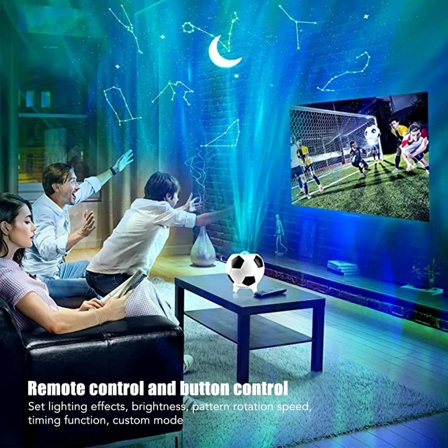 STAR PROJECTION LAMP Football Design Night Lamp BT Music Speaker USB ...