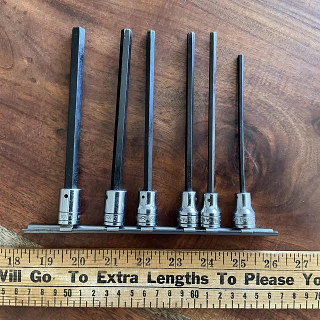 VINTAGE RARE SNAP On Extra Long Hex Bit Socket Set *Good* Condition £ ...