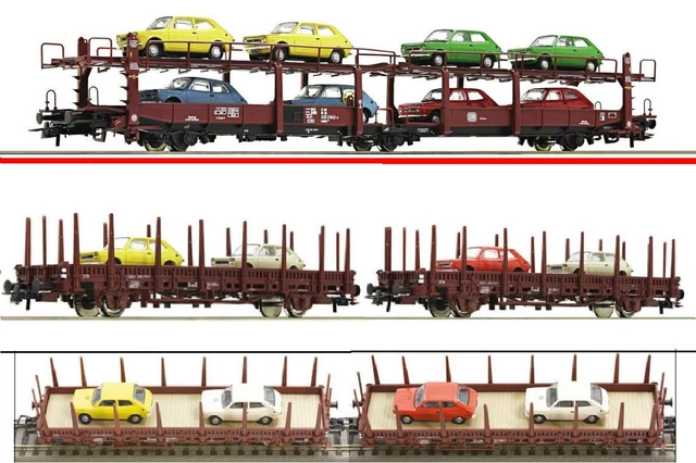 ROCO 76834 67086 Autotransportwagen FIAT 127 DB Ep.4 NEU OV zu 76458 ...