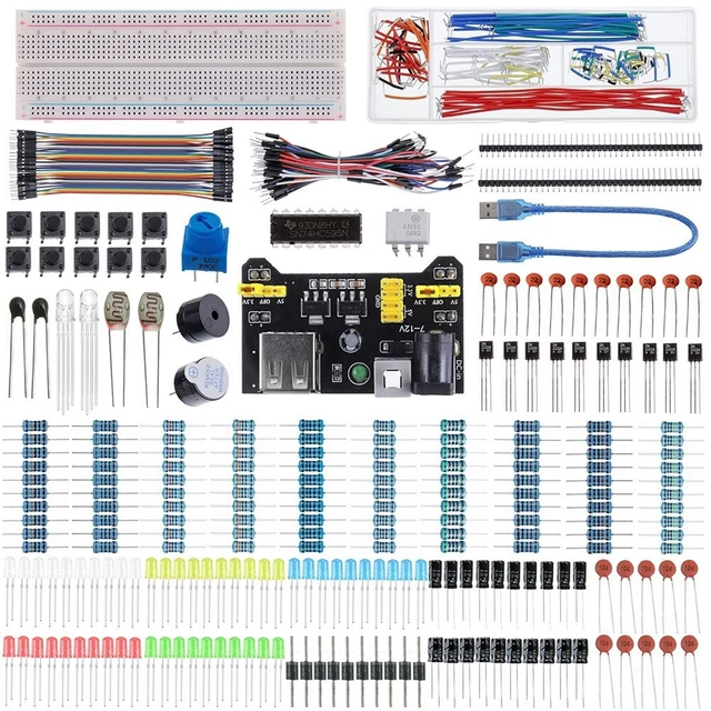 KIT DE COMPOSANTS électroniques complet et pratique pour expériences ...
