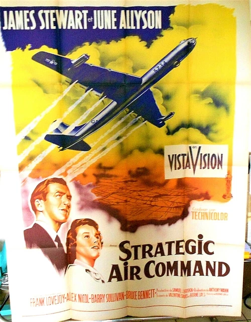 AFFICHE STRATEGIC AIR COMMAND 1955 ANTHONY MANN JAMES STEWART avion EUR ...