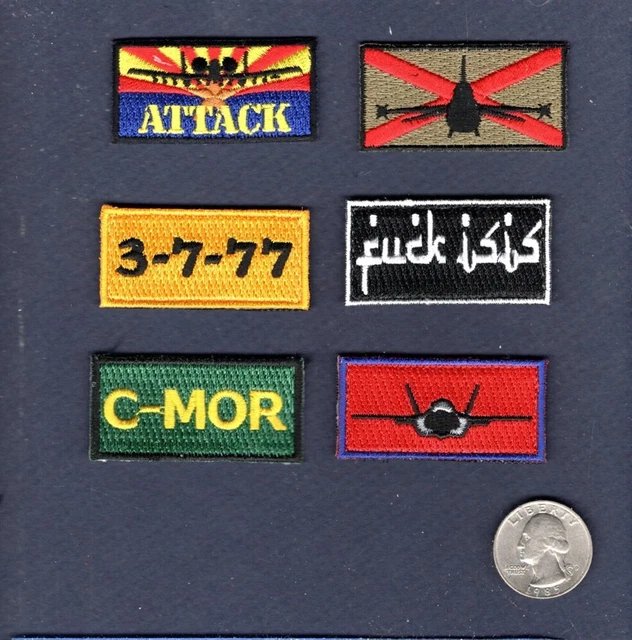 A-10 THUNDERBOLT F-16 Falcon F-35 USAF Ang Escadron Crayon Poche Patch ...