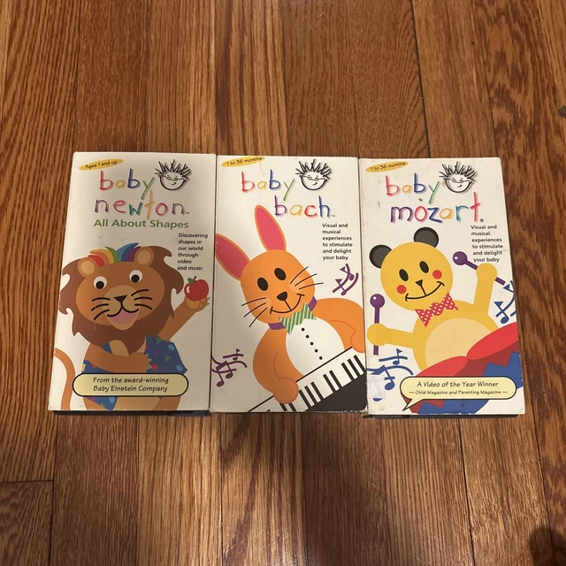 BABY EINSTEIN VHS tape lot of 3 - Newton, Mozart and Bach Tested $49.52 ...