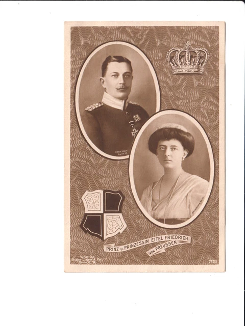 AK 27989,POSTKARTE,PRINZ EITEL Friedrich von Preußen mit Braut,Uniform,ca. 1915 EUR 1,00 ...