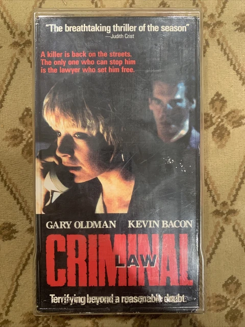 CRIMINAL LAW VHS Video Gary Oldman Kevin Bacon EUR 8,25 - PicClick FR