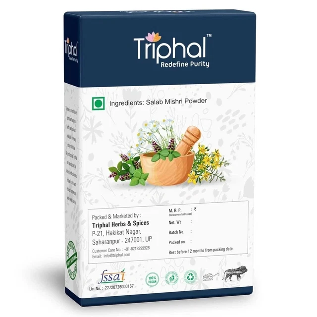 TRIPHAL SALAB MISHRI Powder/Salam Misri Churna, Original Herb Powder 10 ...