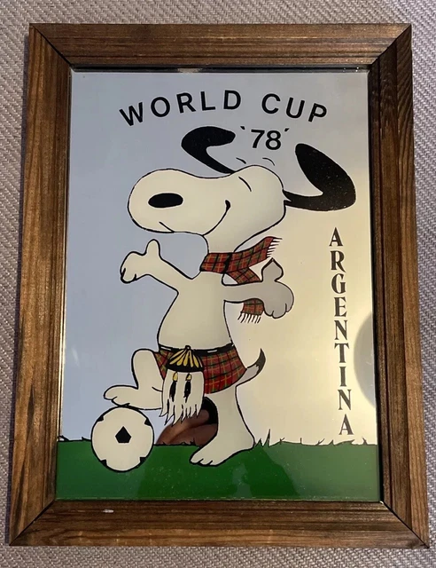 SNOOPY SCOTLAND RARE Retro Mirror World Cup 1978 Argentina Peanuts ...