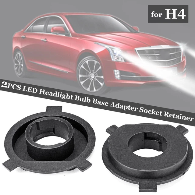 LED HEADLIGHT BULB Adapter Base Retainer Mount for H4 Accessories (2 ...