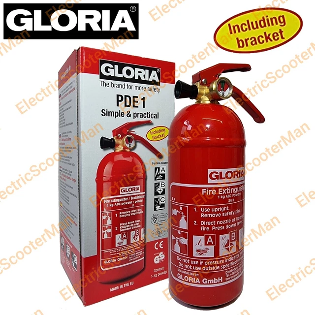 GLORIA FIRE EXTINGUISHER 1KG ABC Powder 5A 34B For Car Taxi Kitchen ...