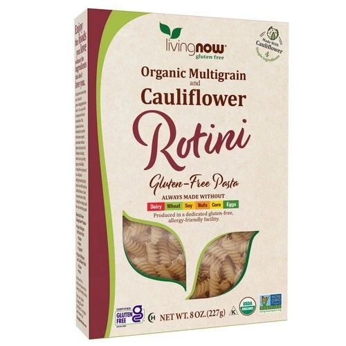 ORGANIC MULTIGRAIN & Cauliflower Rotini Gluten Free Pasta 8 Oz By Now ...
