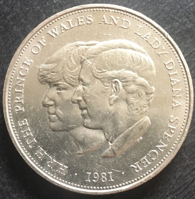 HRH THE PRINCE Of Wales And Lady Diana Spencer 1981 Commemorative Coin ...