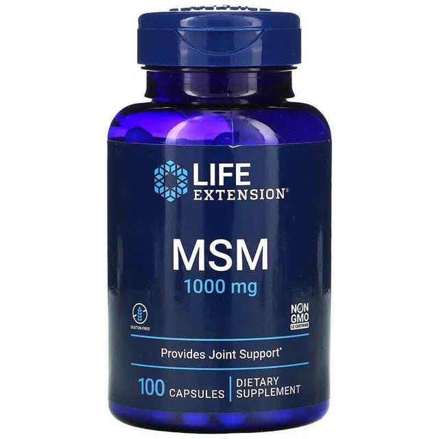 LIFE EXTENSION, MSM, 1,000 mg, 100 Capsules £21.99 - PicClick UK