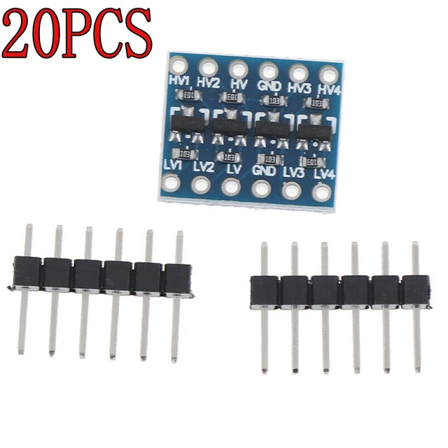 20PCS IIC I2C Logic Level Converter Bi-Directional Module 5V to 3.3V ...