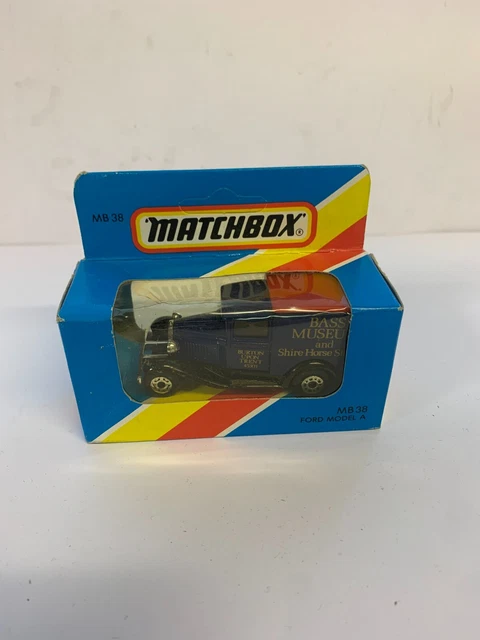 MATCHBOX SUPERFAST 1/75 Mb38 Ford Model A Van Bass Museum New Mint ...