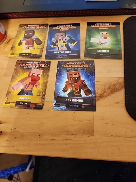 10 MINECRAFT DUNGEONS Arcade Game Cards From Dave & Busters Series 2 £9 ...